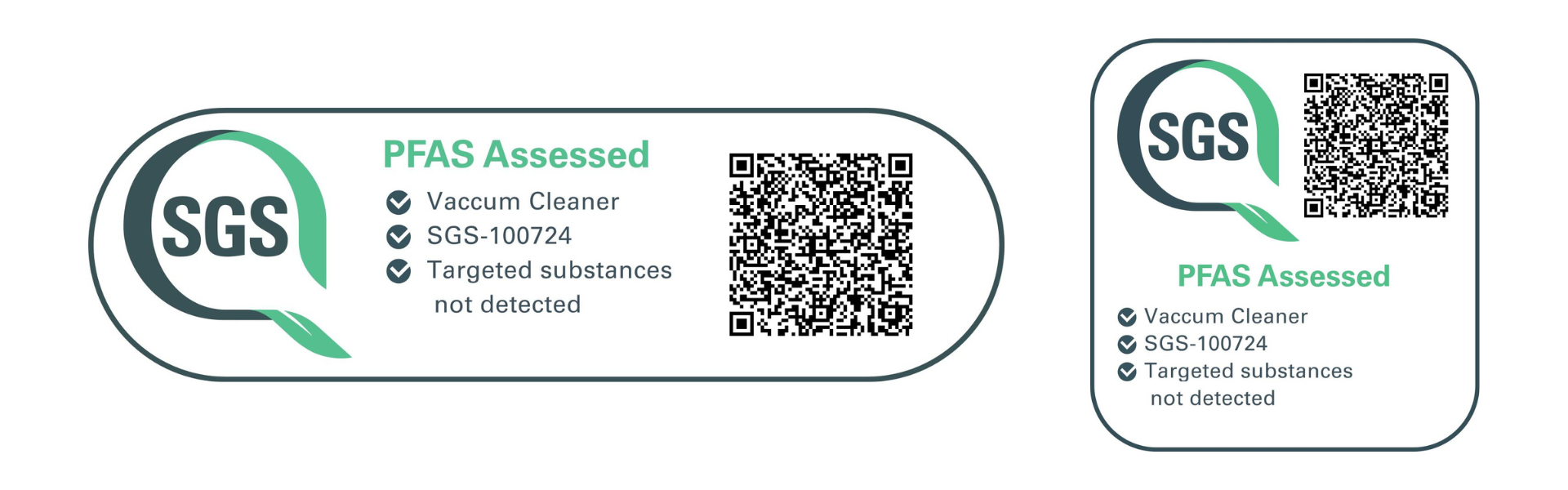 SGS green marks PFAS Screened