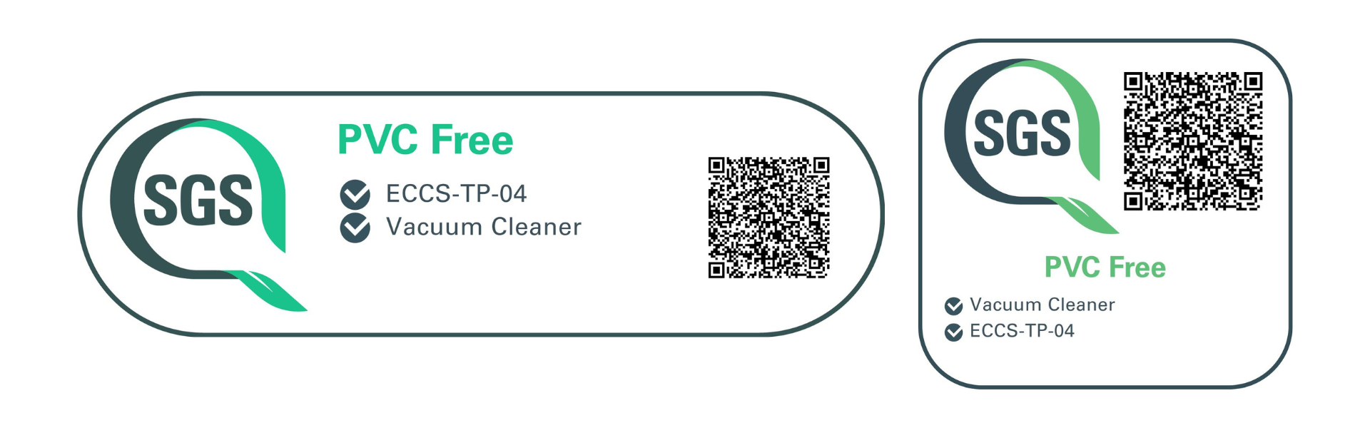 SGS green marks PVC Free